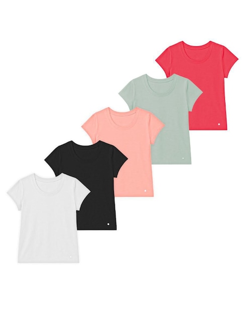 Set playera manga corta Quarry cuello redondo para mujer 1
