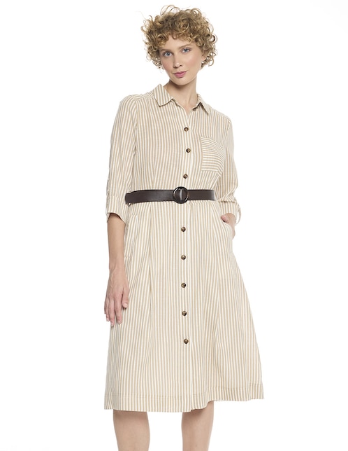 Vestido midi formal Foley's para mujer 1