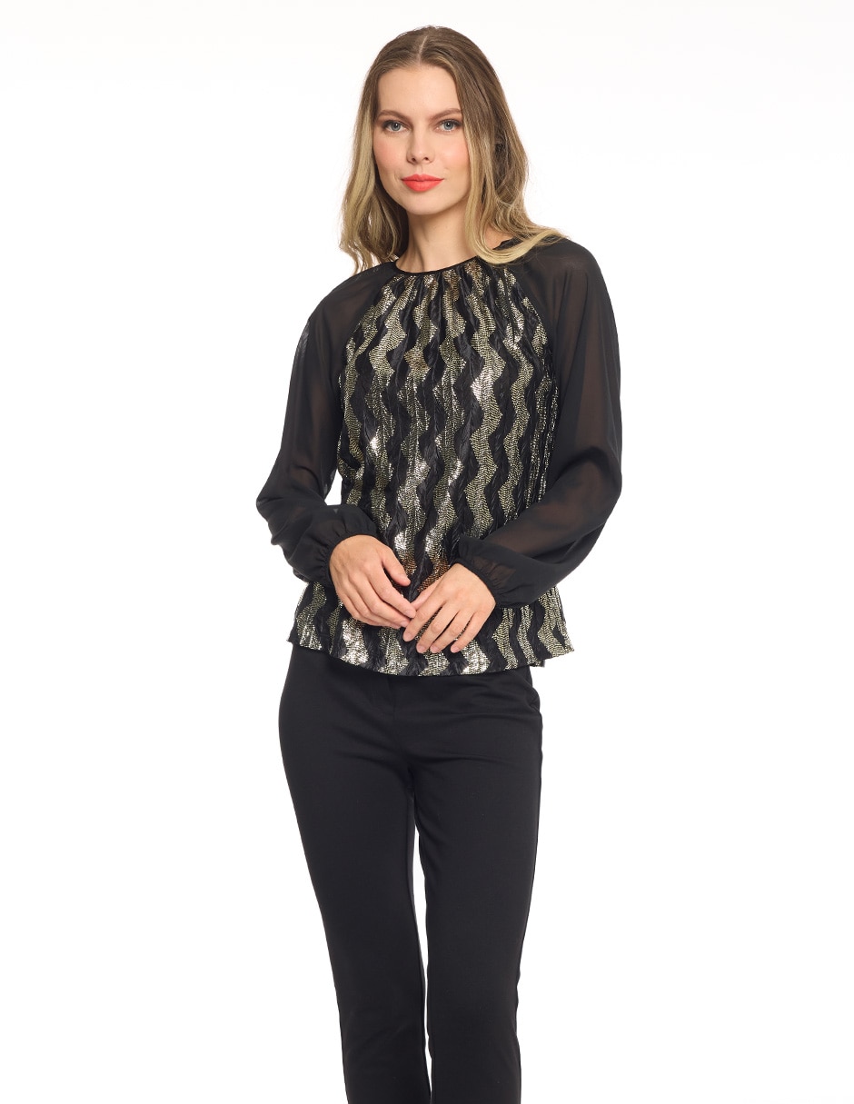 Blusa Foley's manga larga para mujer