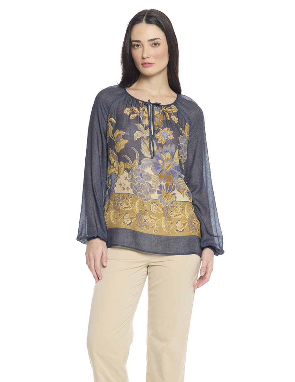 Blusa Foley's manga larga para mujer